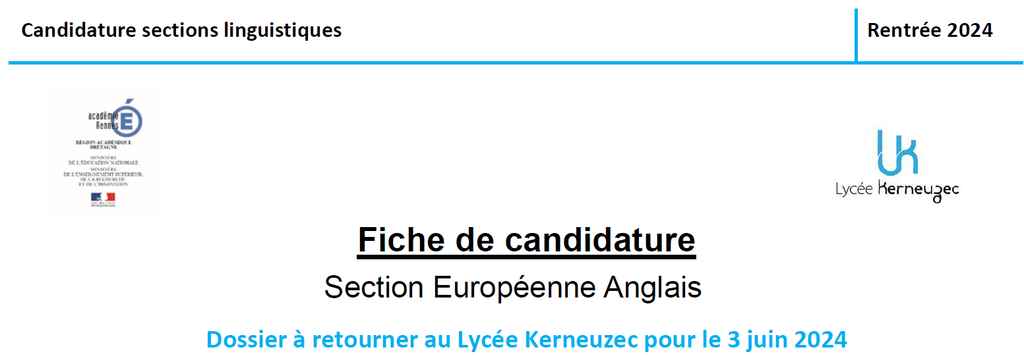 La section européenne anglais -Lycée de Kerneuzec