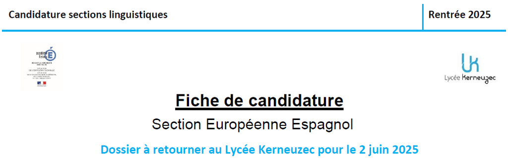 La section européenne espagnol -Lycée de Kerneuzec